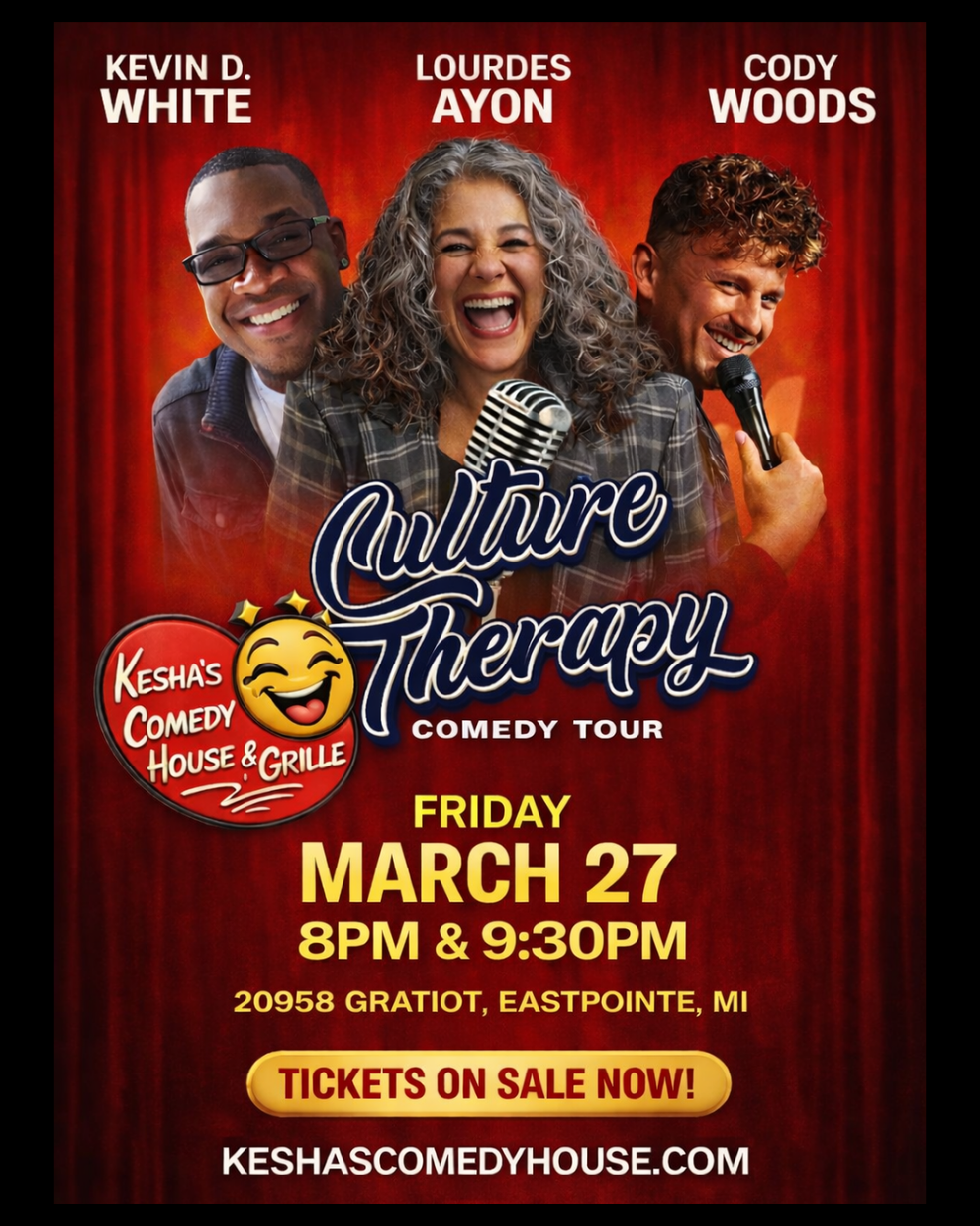 Culture Therapy Comedy Tour March 27 – Kesha's Comedy House